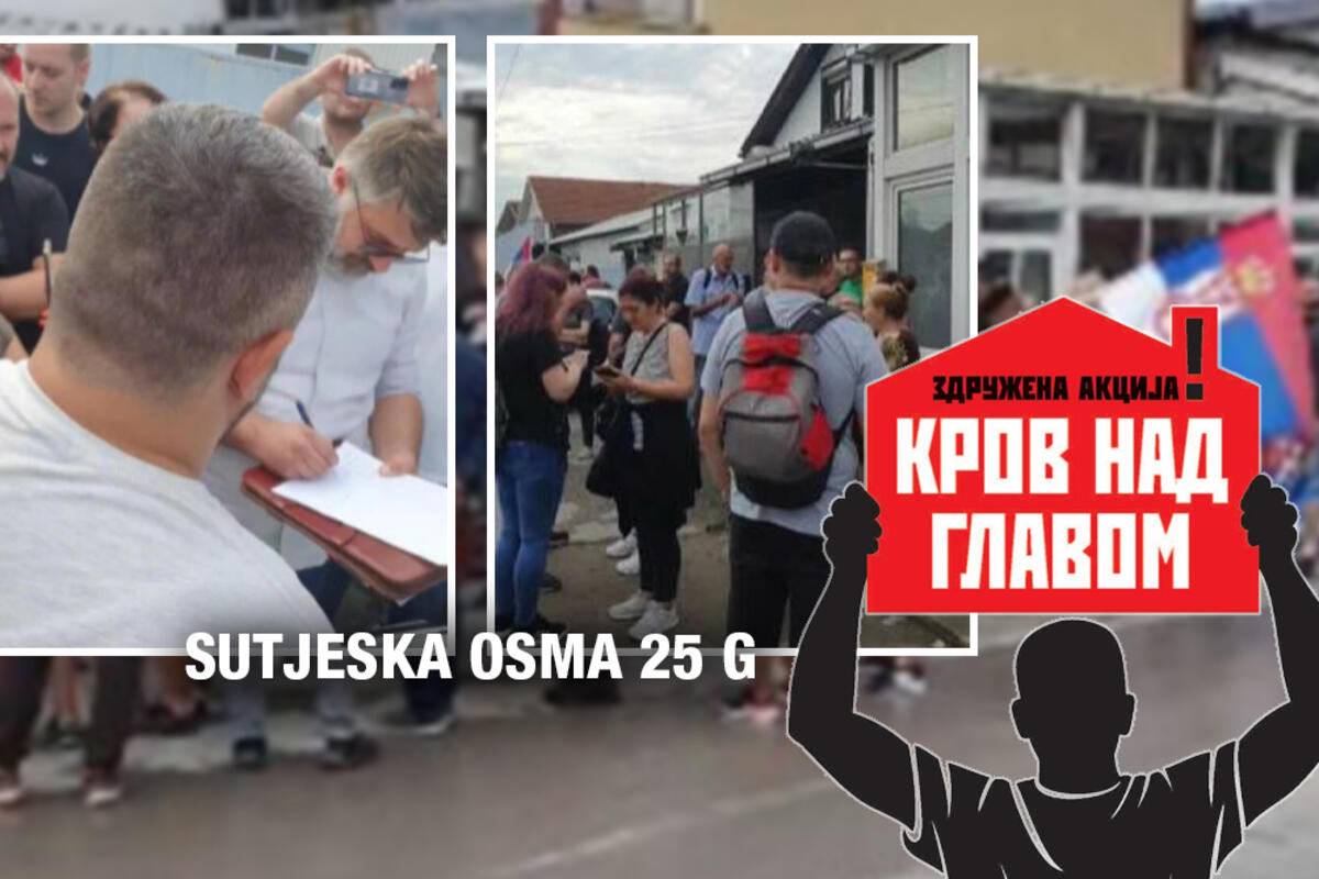 Izvršitelj Mladen Pecelj pokušava da iseli porodicu Žunić iz njihovog ...