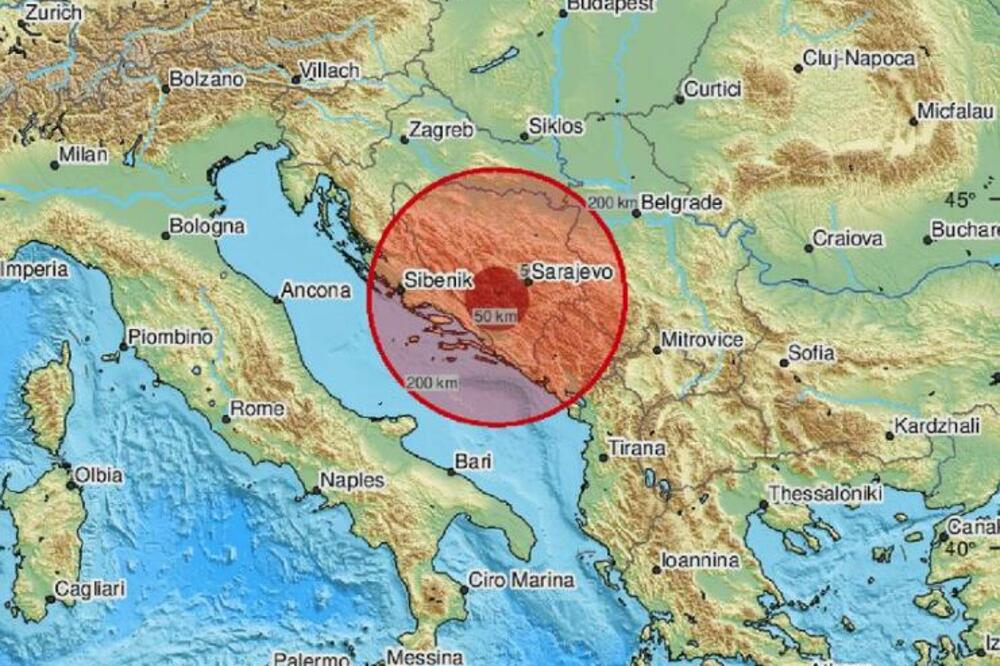 Zemljotres kod Mostara