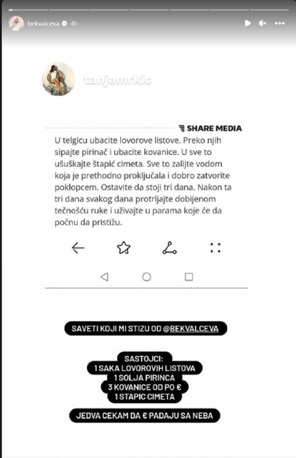 Trik Nataše Bekvalac uz koji možete da "zaradite" novac