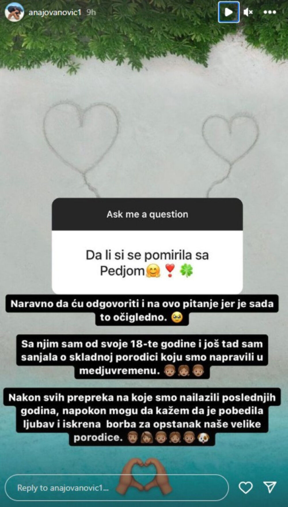 Ana Jovanović o pomirenju sa Peđom Blizancem